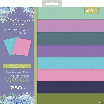 Nature's Garden Hydrangea Luxury Linen Card Pack 8.5"X11"