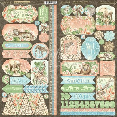 Wild & Free Cardstock Stickers 12"X12" | Oriental Trading