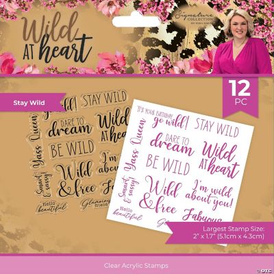 Sara Signature Wild At Heart Stamp Set-Stay Wild | Oriental Trading