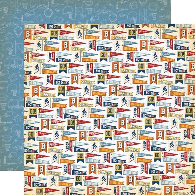 Slam Dunk Double-Sided Cardstock 12"X12"-Game Day Flags | Oriental Trading