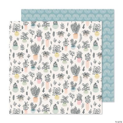 Gingham Garden Double-Sided Cardstock 12"X12"-Greenhouse | Oriental Trading