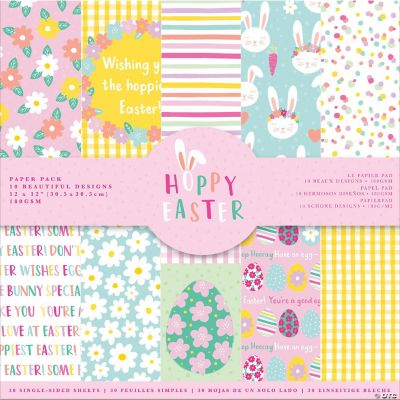 Violet Studio Paper Pack 12"X12" 30/Pkg-Hoppy Easter | Oriental Trading