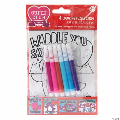 Colorbok Cupid Club Color Your Own Puzzle Card Kit-Arctic, Makes 4 ...