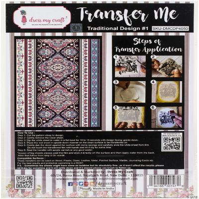 Dress My Craft Transfer Me Sheet A4-Traditional Design #1 | Oriental ...