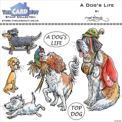 The Card Hut Clear Stamps 4"X6" By Mark Bardsley-Pets - A Dog's Life ...