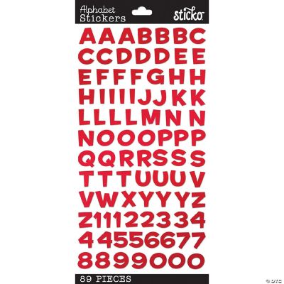 Sticko Alphabet Stickers-Funhouse Red Metallic