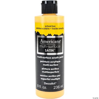 DecoArt Americana Multi-Surface Satin Acrylic Paint 8oz-School Bus ...