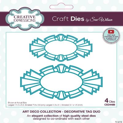 Creative Expressions Craft Dies By Sue Wilson-Art Deco Decorative Tag ...