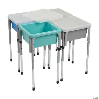 ECR4Kids 4-Station Sand and Water Adjustable Play Table, Contemporary ...