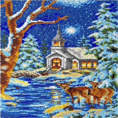 LovelyLust.com Winter Church Rug Making Latch Hooking Kit (122x92cm ...