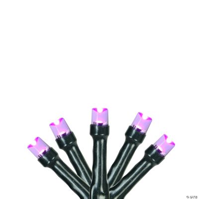 20 Purple LED Wide Angle Mini Christmas Lights - 6.25 ft Green Wire ...