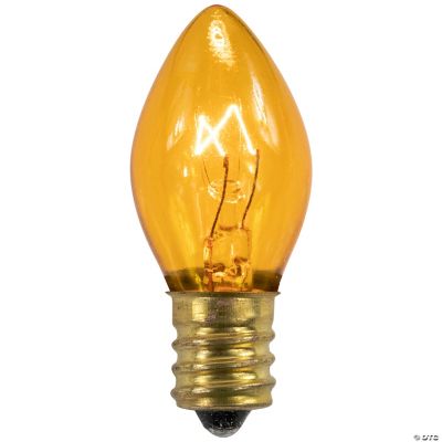 Pack of 25 Transparent Yellow C7 Christmas Replacement Bulbs
