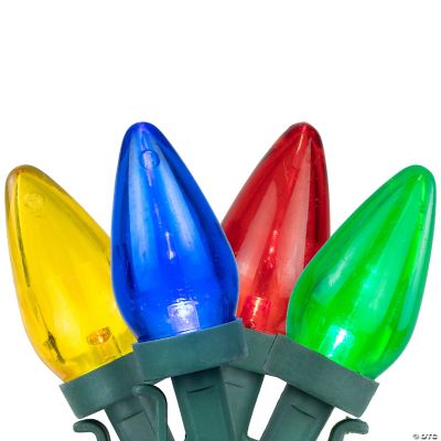 25ct Multi-Color LED C7 Christmas Light Set 16ft Green Wire | Oriental ...