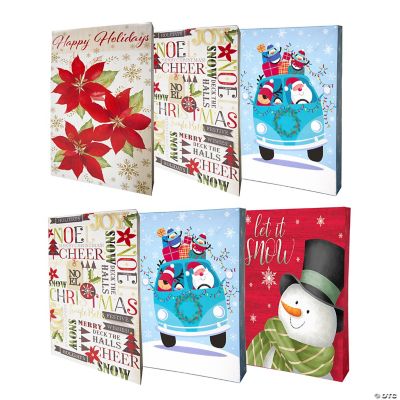 Pack of 6 Large Christmas Holiday Gift Box Assortment | Oriental Trading