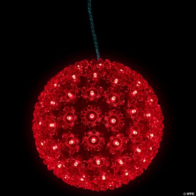 LED Lighted Starlight Sphere Hanging Outdoor Christmas Decoration- 7.5 ...