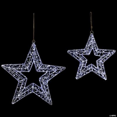 LED Lighted Stars Outdoor Christmas Decorations - 18" - Set of 2 - Cool ...