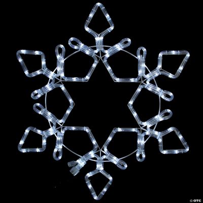 LED Rope Light Snowflake Commercial Christmas Decoration - White - 3 ...