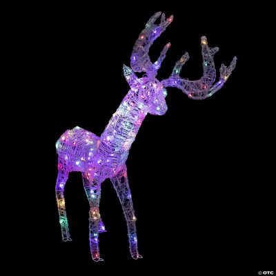 LED Color Changing Commercial Grade Acrylic Reindeer Outdoor Christmas ...