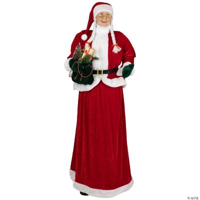 Mrs. Claus Standing Commercial Christmas Figure with Gift Bag - 6 ...
