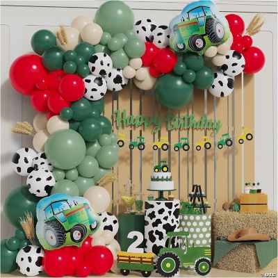 137 Pcs Farm Tractor Balloon Garland Kit with Cow Print for Harvest ...