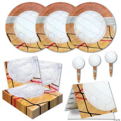 Volleyball Party For 16 Guests! Includes 16 Ea. 9" Lg. Plates, Luncheon ...