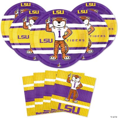 Lsu Party For 24! Includes 24 Larger Paper Plates & 32 Luncheon Napkins ...