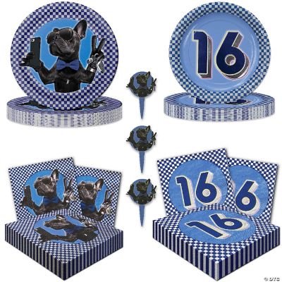 Boys 16Th Birthday Party For 16 Deluxe! Includes 16 Ea. Dinner Plates ...