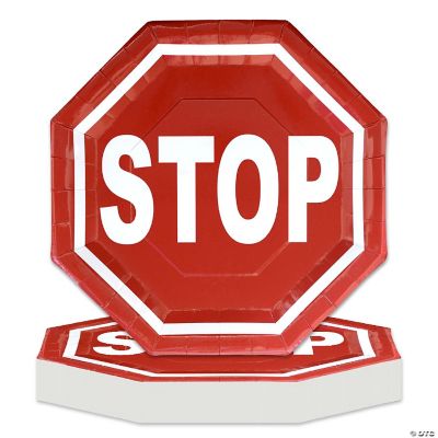 Havercamp Stop Sign Plates (24 Pk)! 24 Lg. Octagon Shape Plates ...