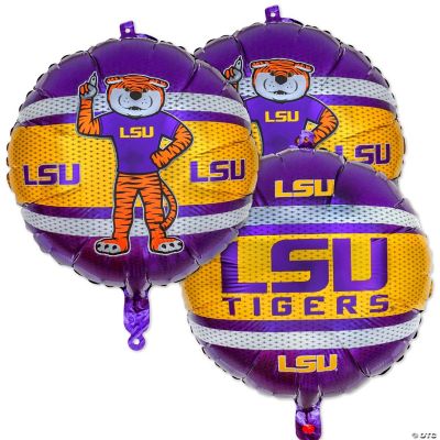 Lsu Party Balloons (3 Pcs.)! 3 (18") Round, Foil Balloons Featuring ...