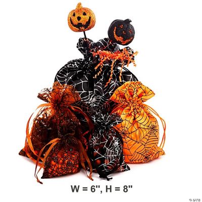 12 Count Weave Adorable Spider Bags for Trick-or-Treating - 6 x 8 ...