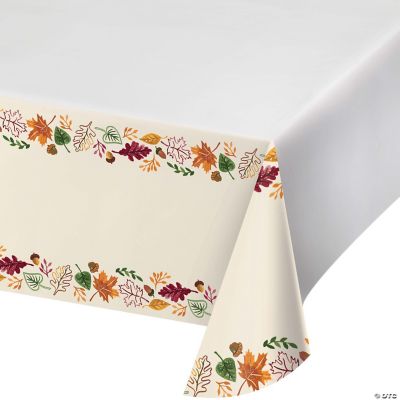 Creative Converting Fall Festivities Thanksgiving Paper Tablecloths, 3 ct
