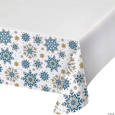 Creative Converting Whimsical Winter Blue and Gold Paper Tablecloths, 3 ...