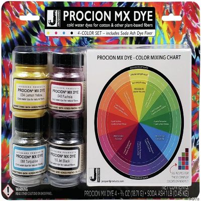 Jacquard Procion MX 4-Color Dye Set W/Soda Ash-Yellow, Fuschia ...