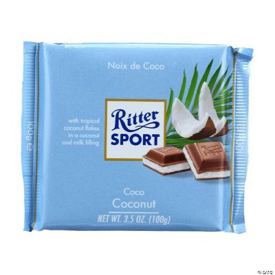 Ritter Sport Chocolate Bar - Milk Chocolate - Coconut - 3.5 oz Bars ...