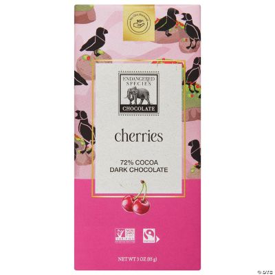 Endangered Species Chocolate Bar Dark Cherries 3 oz (Pack Of 12 ...