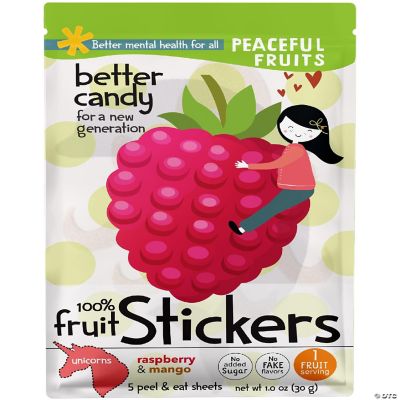 Peaceful Fruits Fruit Stickers Raspberry Mango 1oz Pack of 12 ...