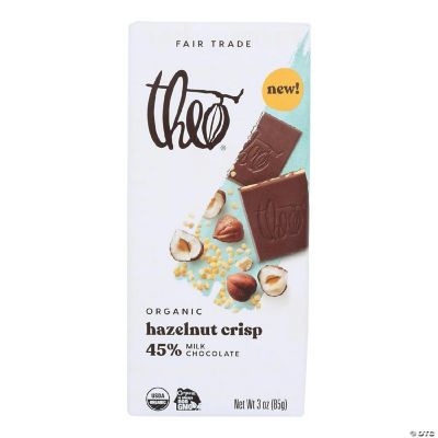 Theo Chocolate - Bar Chocolate Hazelnut Crisp 3 oz (Pack of 12 ...
