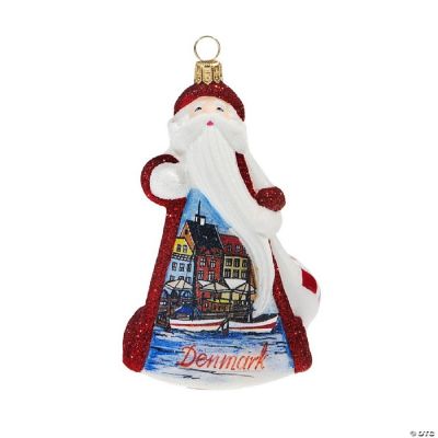 Glitterazzi Denmark Santa Polish Glass Christmas Ornament Decoration ...