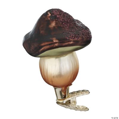 Inge Glas Brown Mushroom Clip On German Glass Christmas Ornament FREE ...