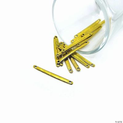20 Pcs Gold Minimalist Bar Connectors | Oriental Trading
