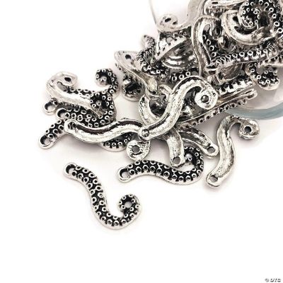 20 Pcs Silver Octopus Charm Connectors | Oriental Trading