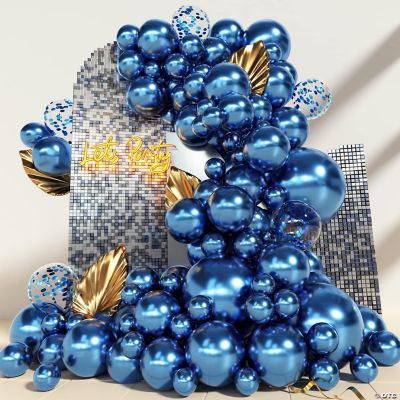 130 Pcs Blue Metallic Balloon Garland Kit - Party Decorations for All ...