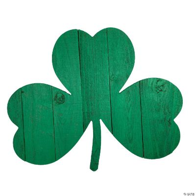 Rustic Farmhouse 18 inch Wide Reclaimed Wood St. Patrick's Shamrock ...