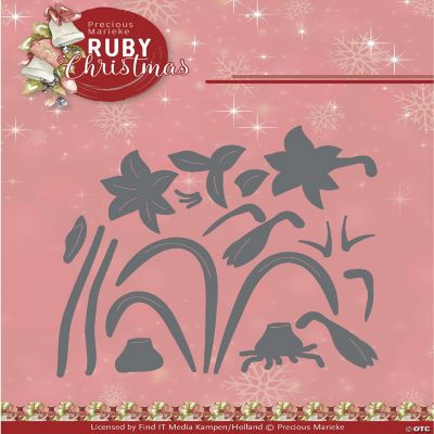 Find It Trading Precious Marieke Die-Ruby Amaryllis, Ruby Christmas ...