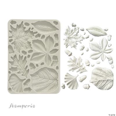Stamperia Silicone Mold A5-Forest Leaves And Acorns