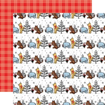 Winnie The Pooh Christmas Double-Sided Cardstock 12"X12"-Christmas Tree ...
