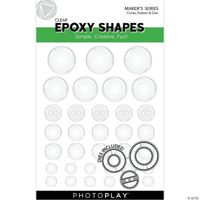 PhotoPlay Clear Epoxy Shapes With Die-Circles & Buttons