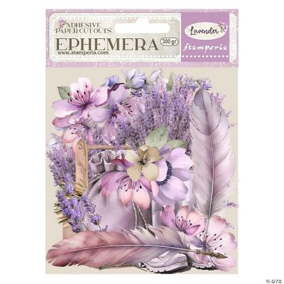 Stamperia Cardstock Ephemera Adhesive Paper Cut Outs-Lavender ...