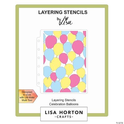 Lisa Horton Crafts Layering Stencils 5"X7"-Celebration Balloons ...