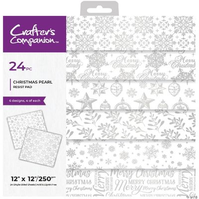 Crafter's Companion Paper Pad 12"X12"-Christmas Pearl Resist | Oriental ...